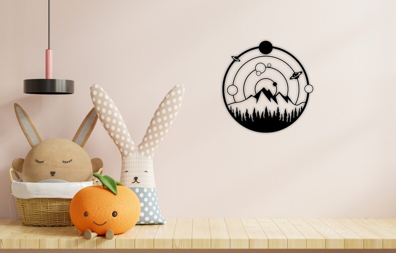 Planets Wall Art Decor Cut Dxf Glowforge Svg File CNC Cutting Router ...