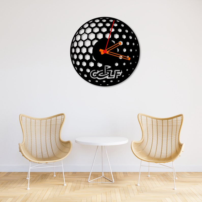 Wall Clock Golf Laser Cut Dxf Glowforge Svg Xtool D1 CNC Cutting Router ...