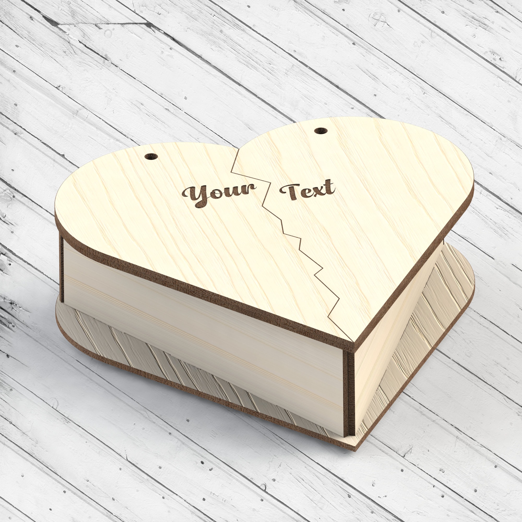 Decorative Wood Heart Box Laser Cut Dxf Glowforge Svg Xtool File CNC ...