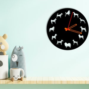 Wall Clock Dog Laser Cut Dxf Glowforge Svg Xtool D1 CNC Cutting Router ...