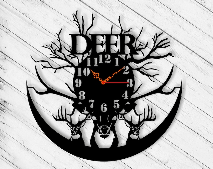 Hunting Wall Clock Laser Cut Dxf Glowforge Svg Xtool D1 CNC Cutting ...