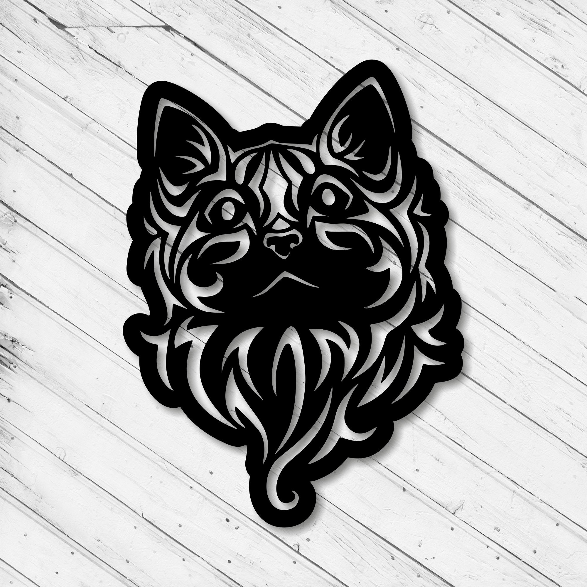 Cute Cat Wall Art Decor Laser Cut Dxf Glowforge Svg Xtool D1 CNC Router ...