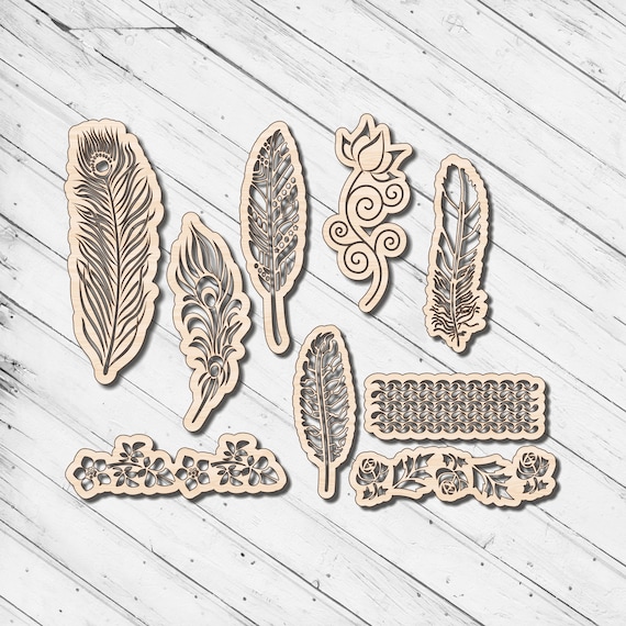 Laser Cut Feather Template