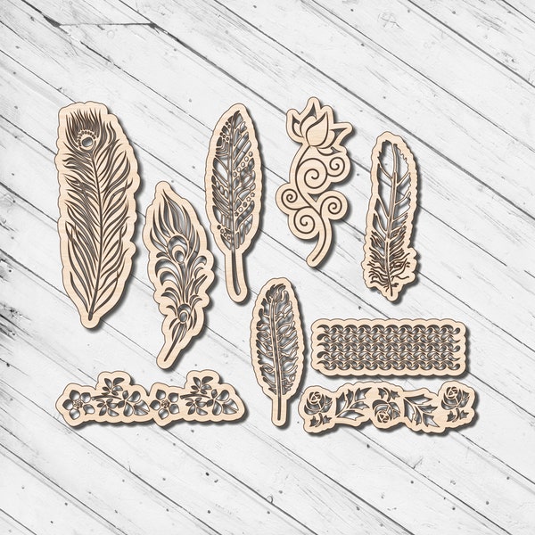 Feather Scroll Saw Pattern - Etsy