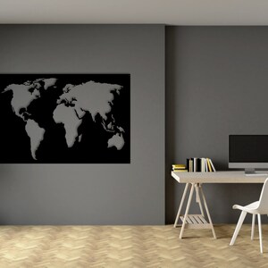 World Map Wall Art Decor Laser Cut Dxf Glowforge Svg Xtool CNC Router ...