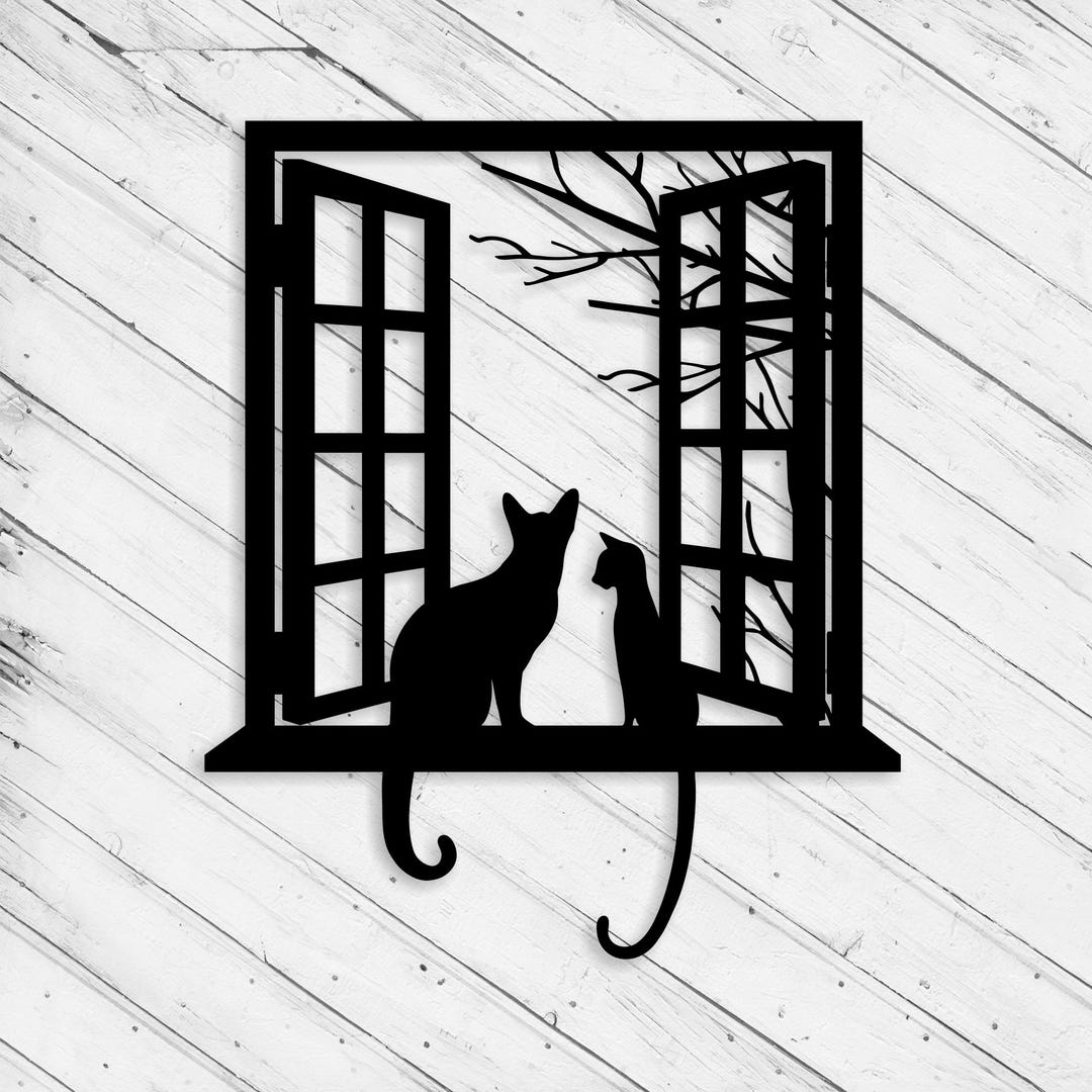 Cats Wall Art Decor Laser Cut Dxf Glowforge Svg Xtool D1 CNC Router ...