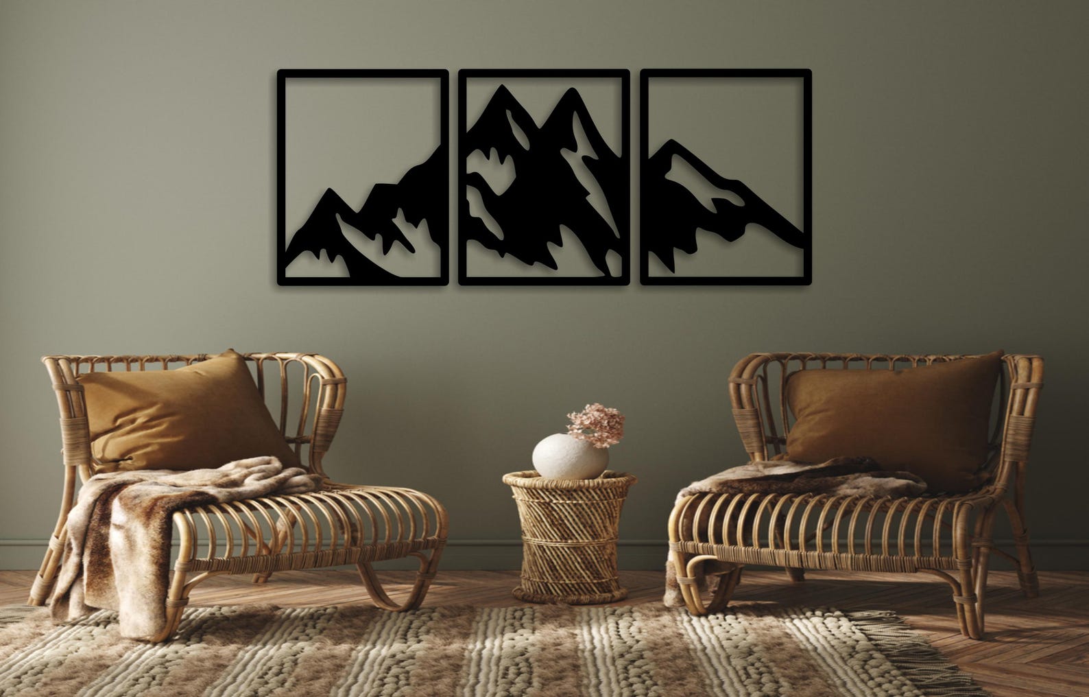 Mountain Panel Wall Art Decor Laser Cut Dxf Glowforge Svg Xtool D1 CNC ...