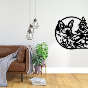 Fox Laser Cut Dxf Glowforge Svg Xtool D1 File Wall Art Decor Pattern ...