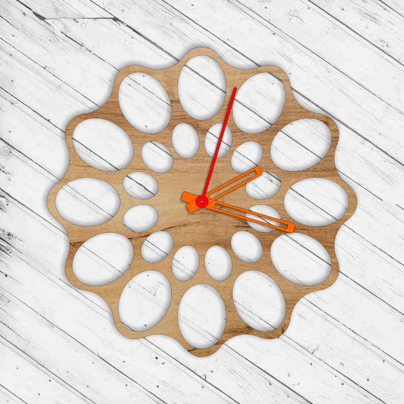 Wall Clock Ornament Laser Cut Dxf Glowforge Svg Xtool D1 CNC - Etsy