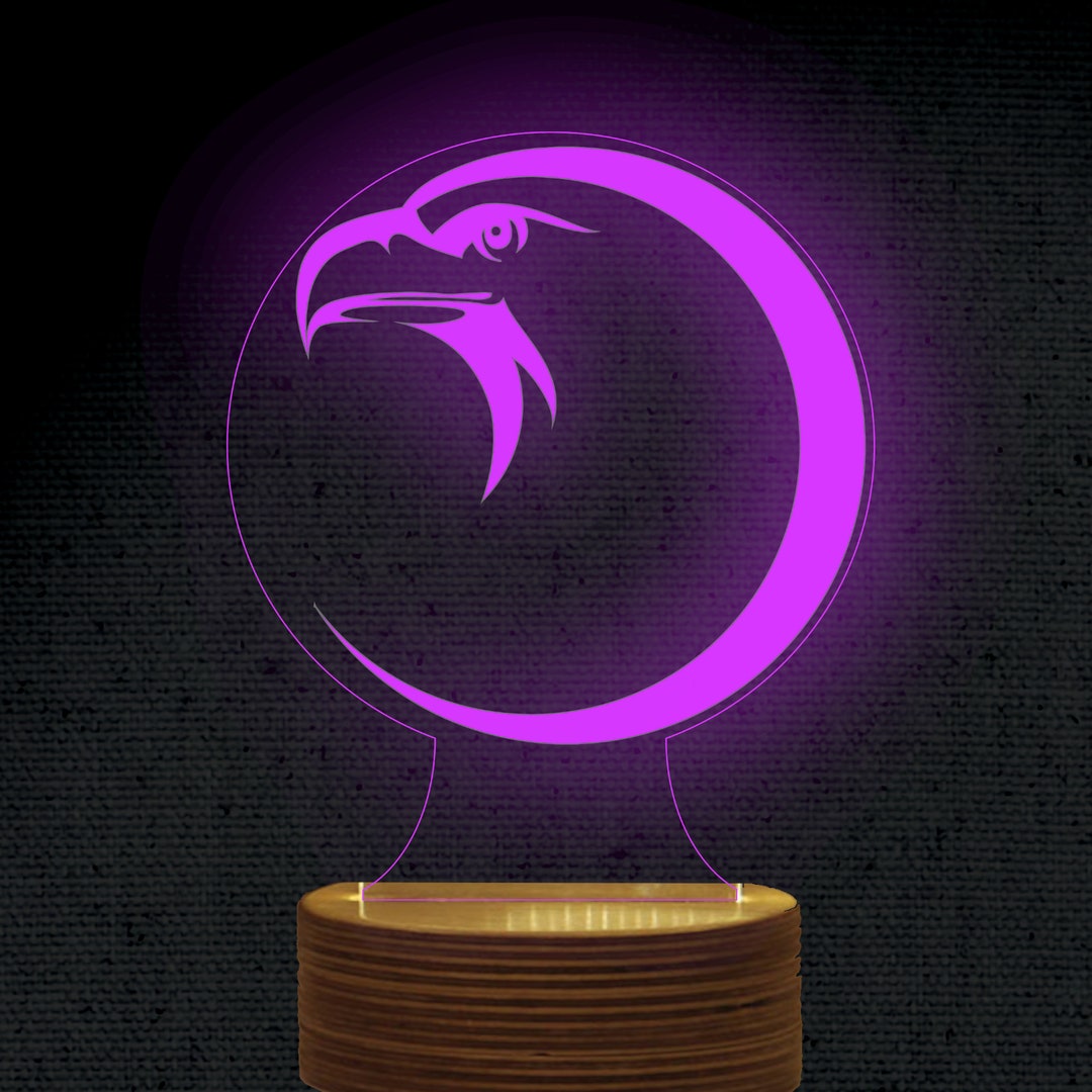 Eagle Head 3D Illusion Acrylic Hologram Night Led Lamp Laser Cut ...