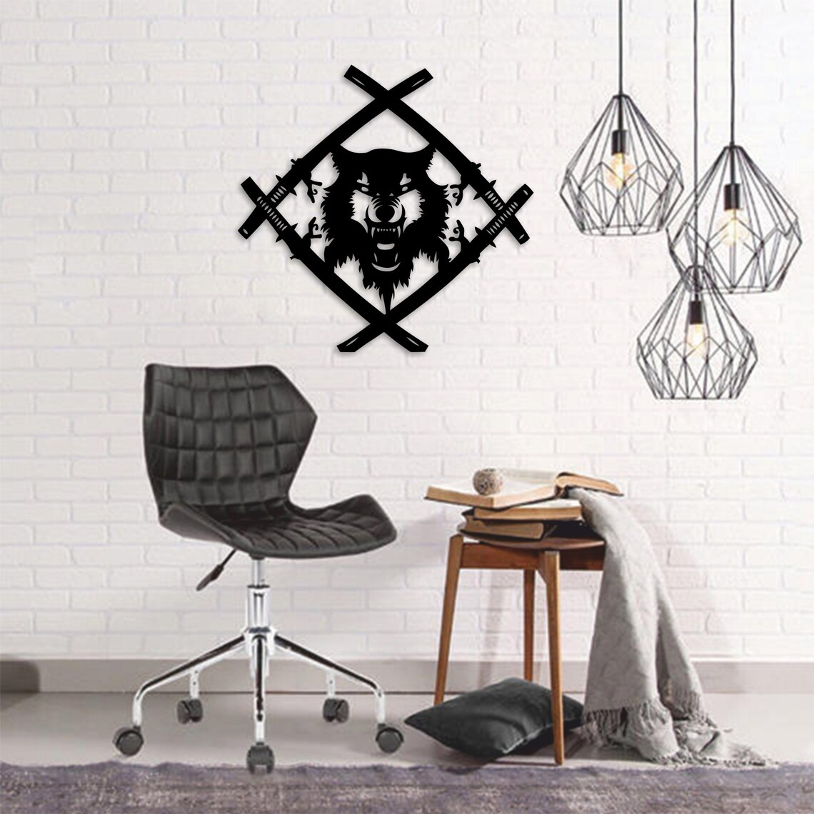 Wolf Wall Art Decor Laser Cut Dxf Glowforge Svg Xtool D1 CNC - Etsy