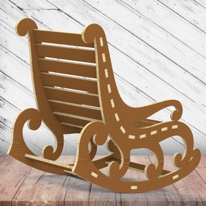 Decorative Rocking Chairs CNC Router Cutting Plan Template Instant ...