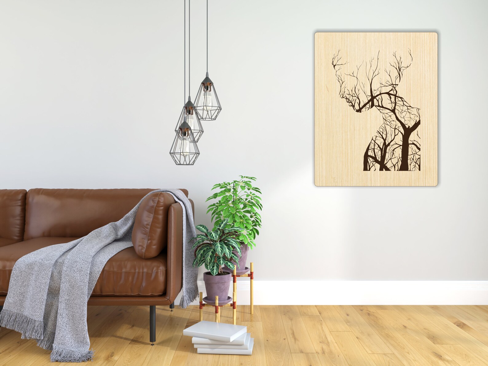 Woman With Tree Laser Cut Engraving Dxf Glowforge Svg File Wall Art ...
