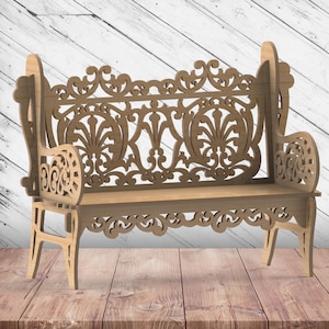 Decorative Bench CNC Router Cutting Plan Svg Dxf Template Instant ...
