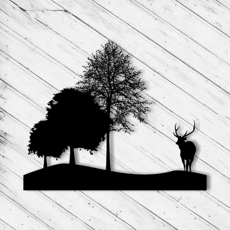 Deer Laser Cut Dxf Glowforge Svg Xtool D1 File Wall Art Decor - Etsy