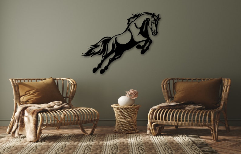 Fichier Dxf Glowforge Svg xTool découpé au laser cheval art mural ...