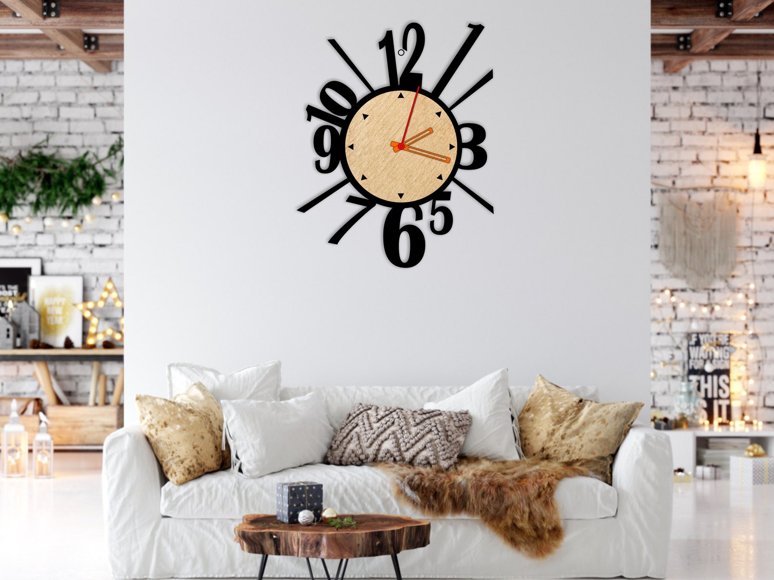 Wall Clock Laser Cut Dxf Glowforge Svg Xtool D1 CNC Cutting - Etsy