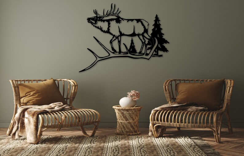 Moose Wall Art Decor Laser Cut Dxf Glowforge Svg Xtool D1 CNC - Etsy