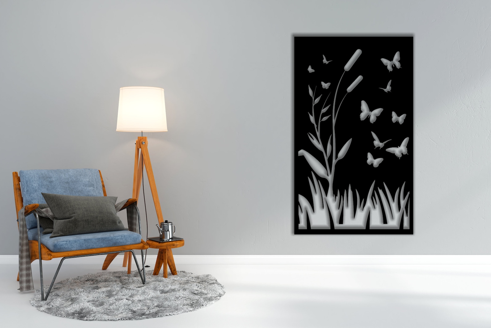 Mariposa corte láser Dxf Glowforge Svg xTool D1 pared arte - Etsy España