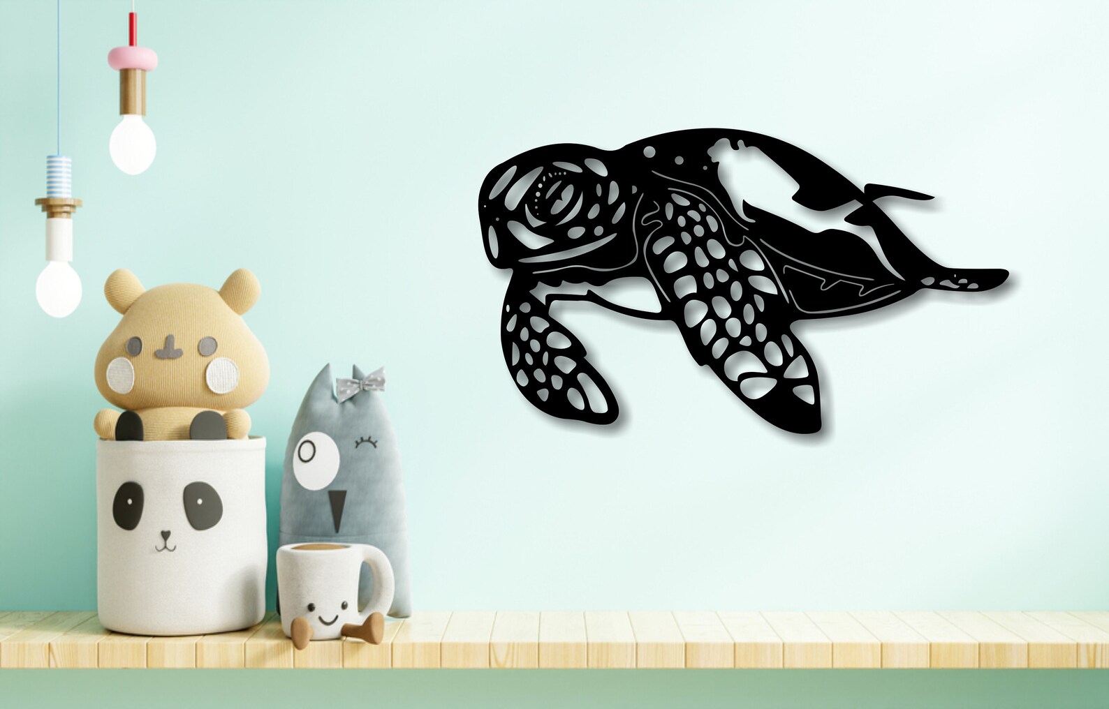 Sea Turtle Wall Art Decor Laser Cut Engraving Dxf Glowforge - Etsy