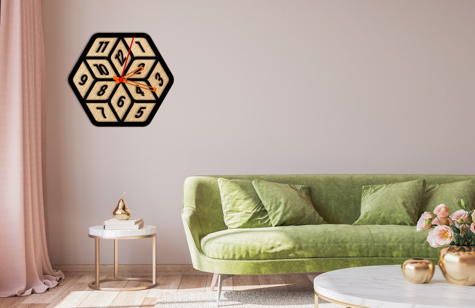 Cubic Wall Clock Laser Cut Dxf Glowforge Svg Xtool D1 CNC Cutting ...