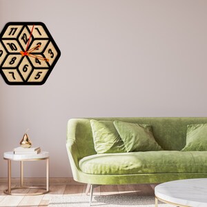 Cubic Wall Clock Laser Cut Dxf Glowforge Svg Xtool D1 CNC Cutting ...