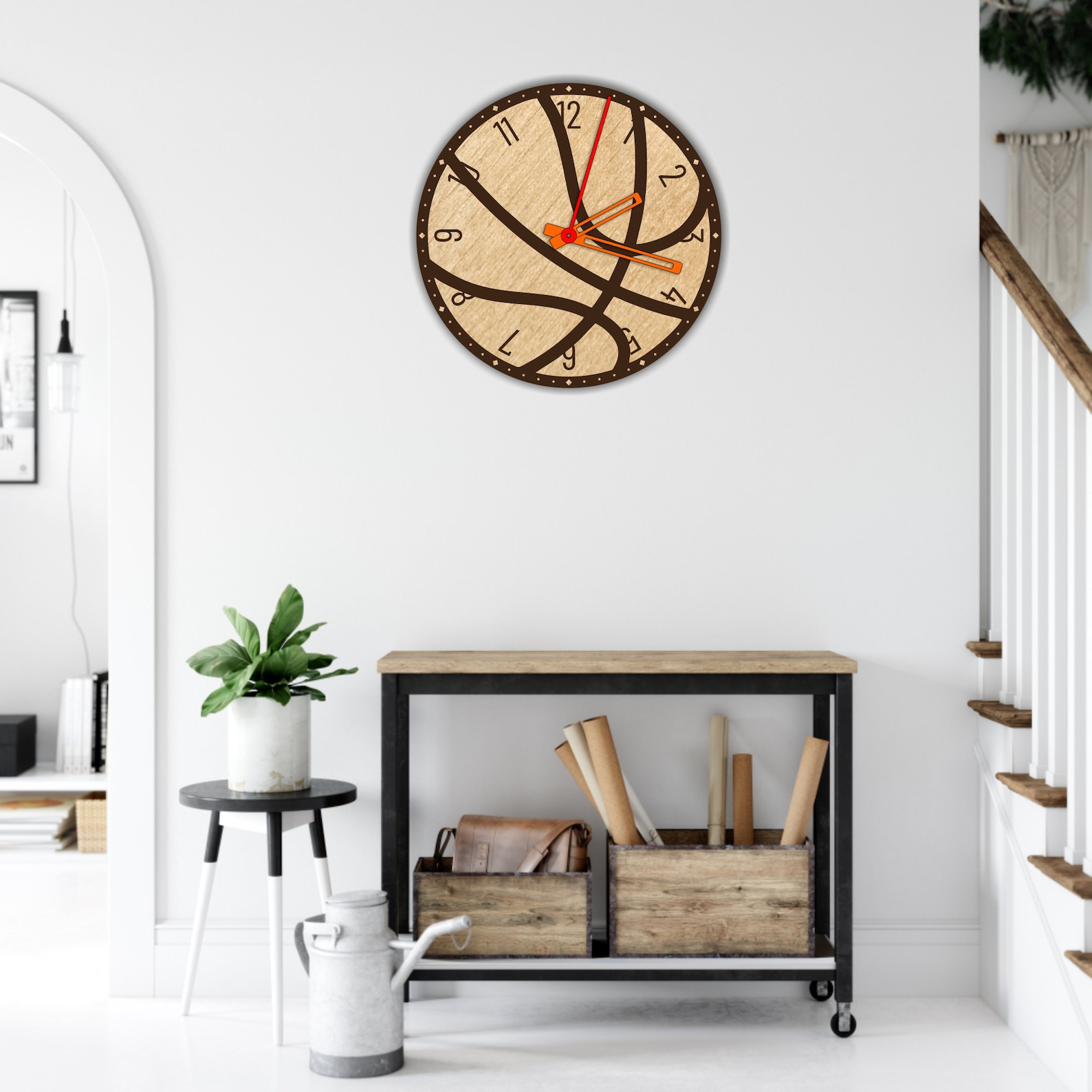 Wall Clock Basketball Laser Cut Dxf Glowforge Svg Xtool D1 CNC Cutting ...
