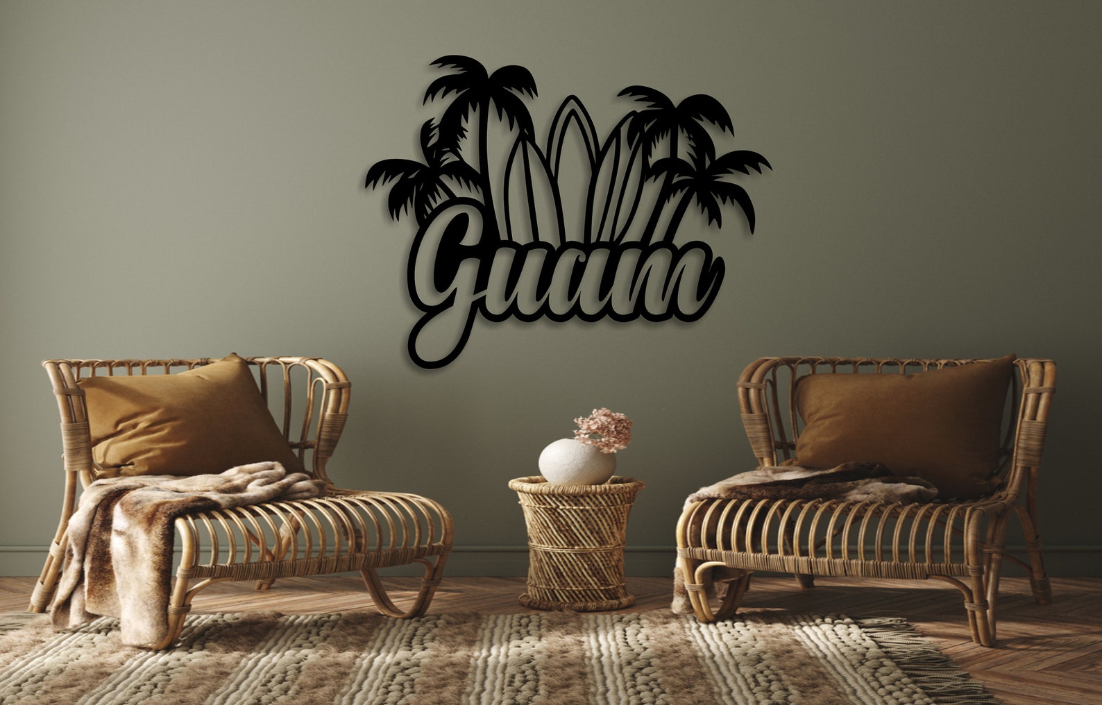 Guam Wall Art Decor Laser Cut Dxf Glowforge Svg Xtool D1 CNC Router ...