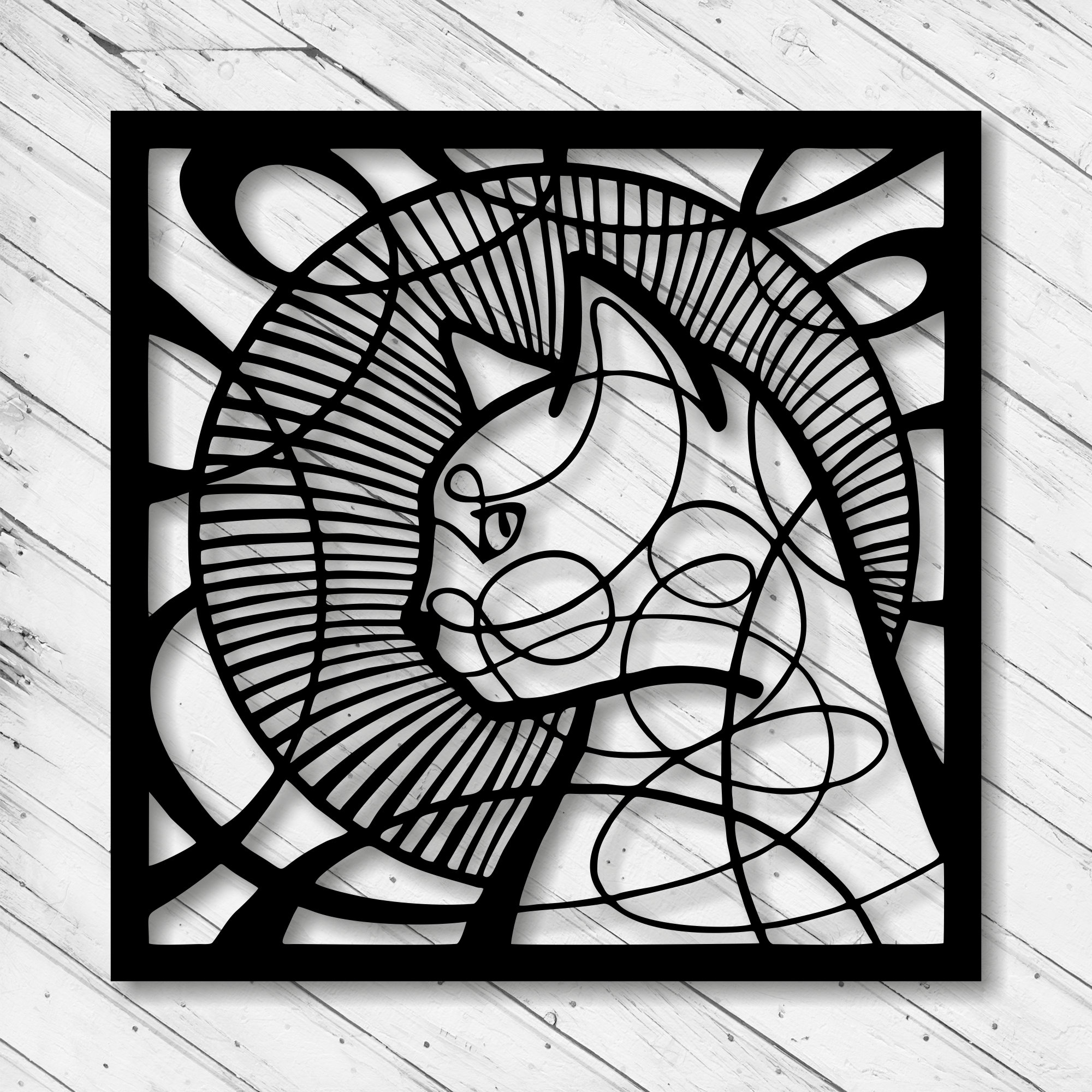 Cat Wall Art Decor Laser Cut Dxf Glowforge Svg Xtool D1 CNC - Etsy