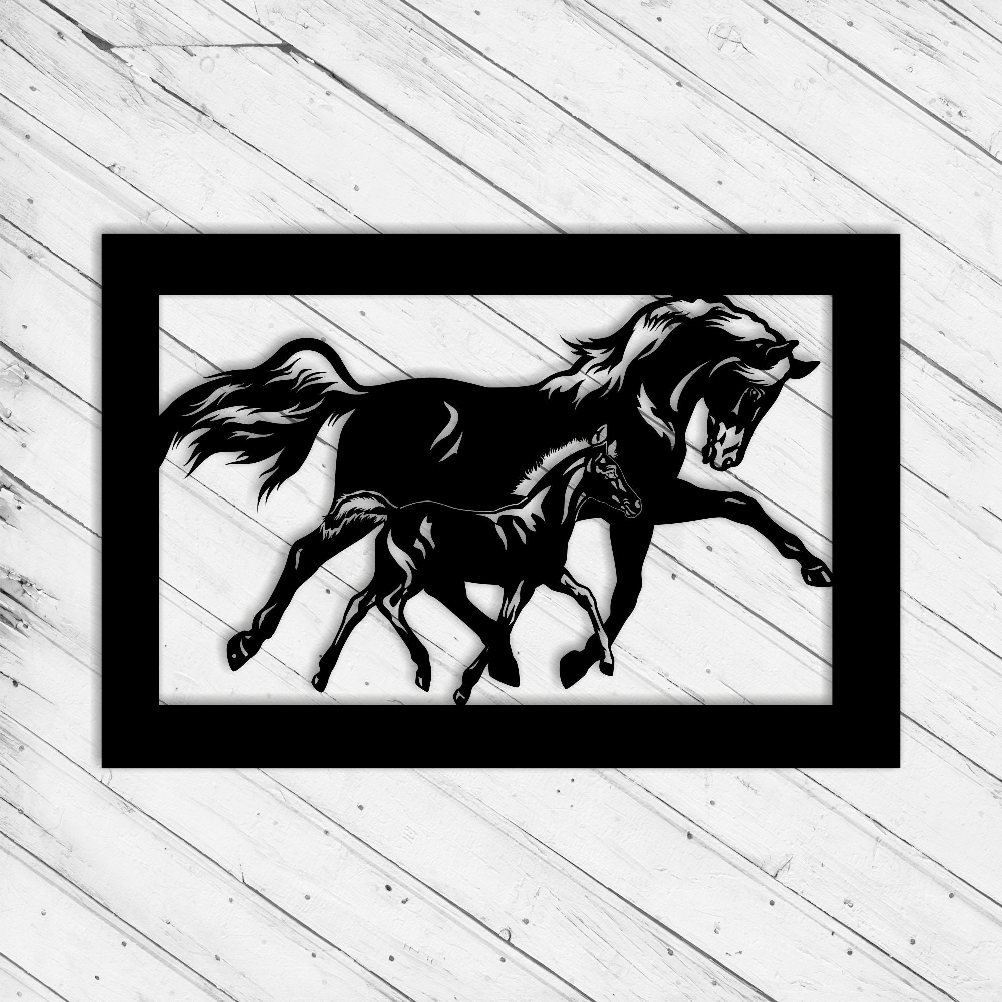 Caballos Corte Láser Dxf Glowforge Svg Archivo Pared Arte - Etsy España