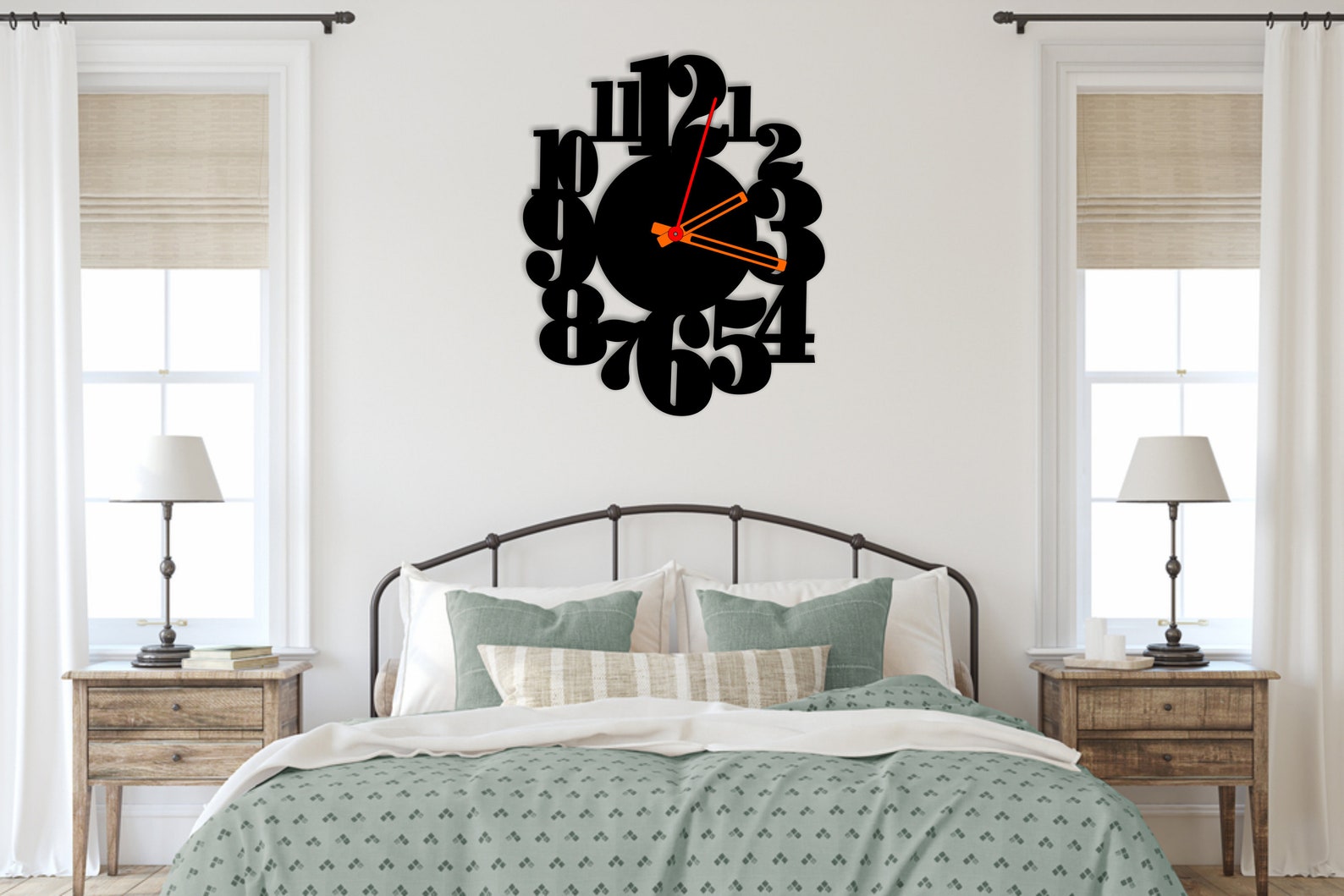 Wall Clock Numeric Laser Cut Dxf Glowforge Svg Xtool D1 CNC - Etsy