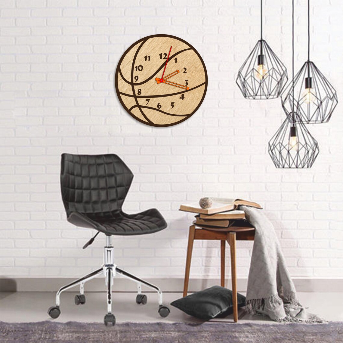 Wall Clock Basketball Laser Cut Dxf Glowforge Svg Xtool D1 CNC Cutting ...