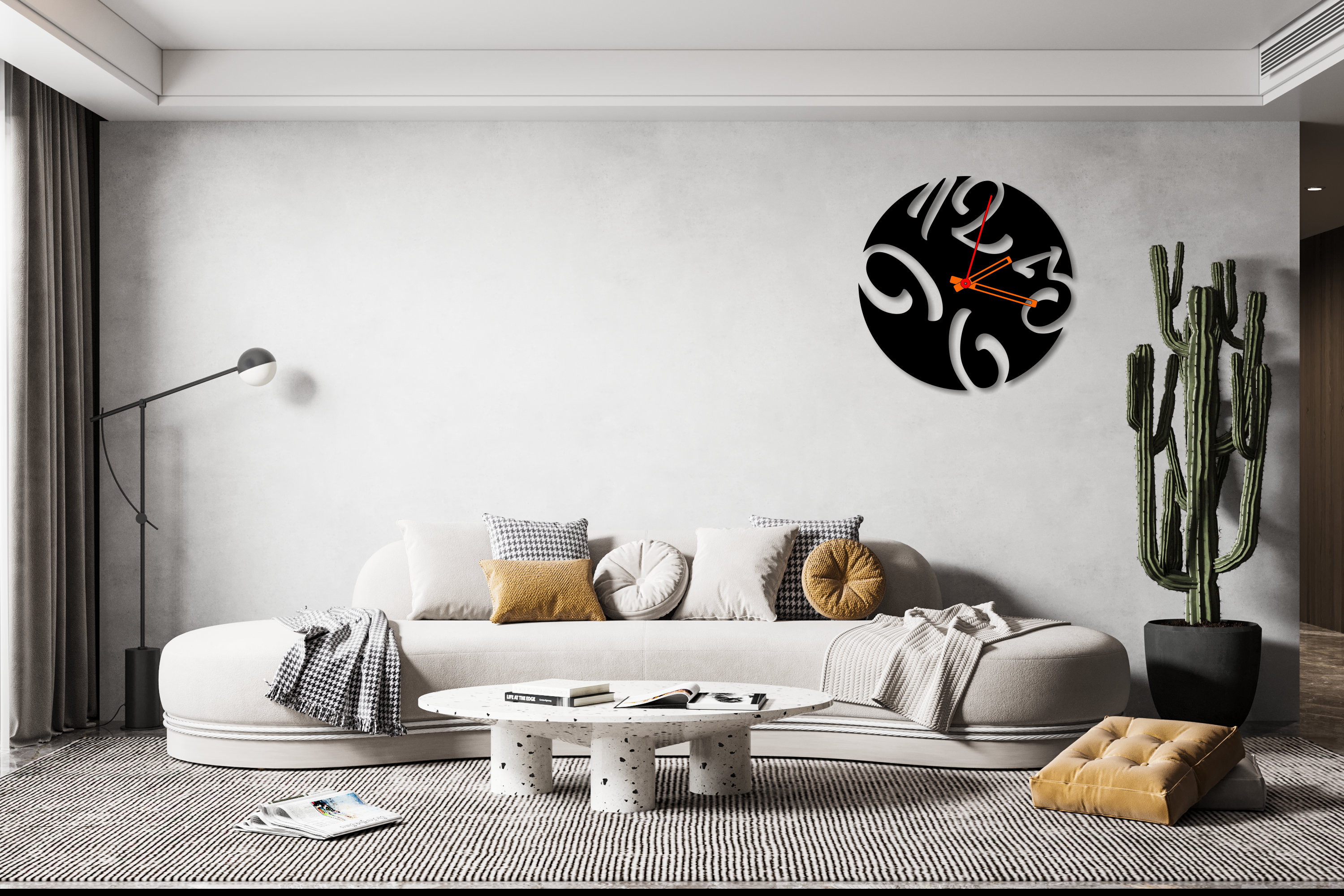 Modern Wall Clock Laser Cut Dxf Glowforge Svg Xtool D1 CNC - Etsy