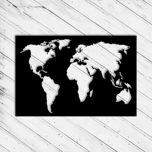 World Map Stencil - Etsy