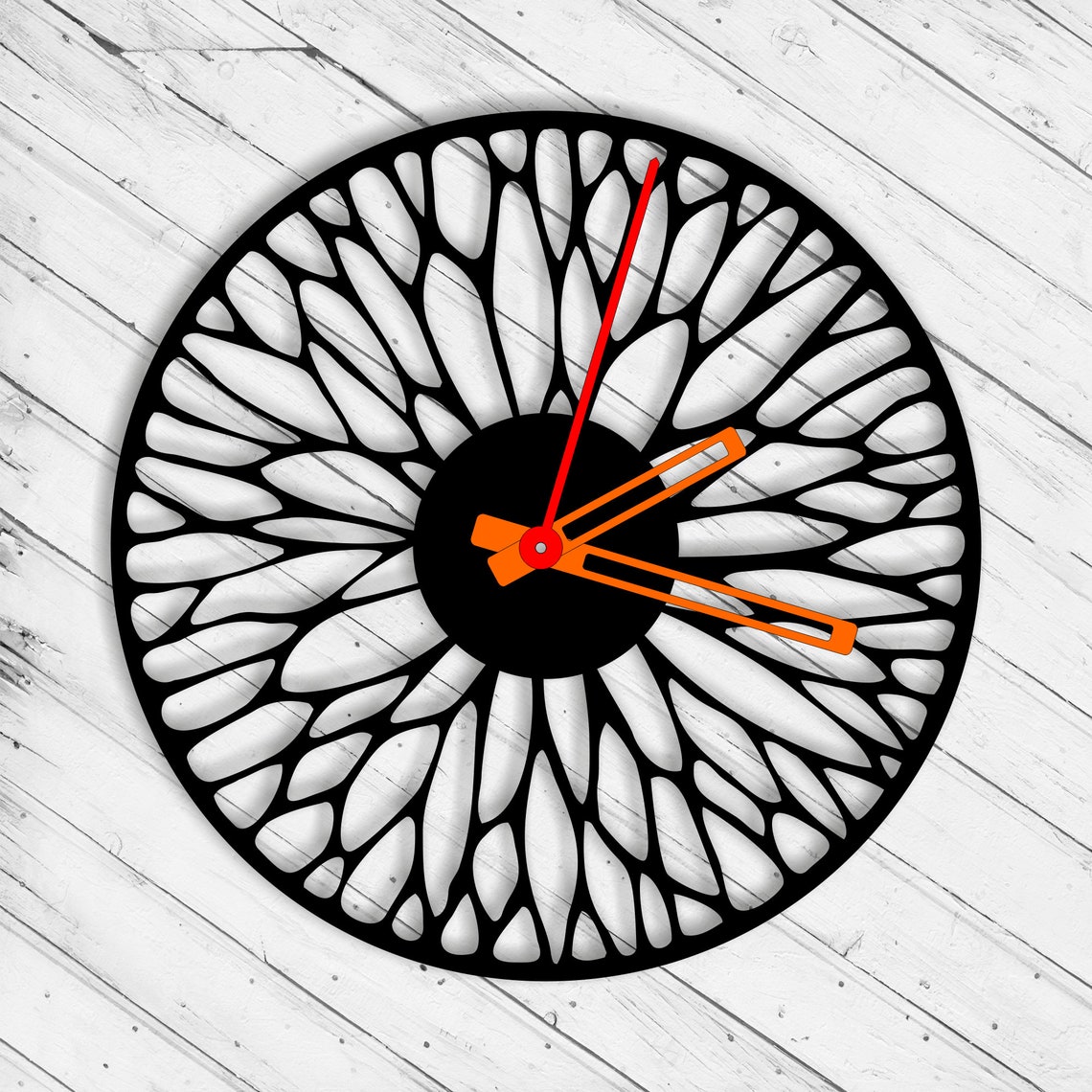 Wall Clock Pattern Laser Cut Dxf Glowforge Svg Template CNC - Etsy