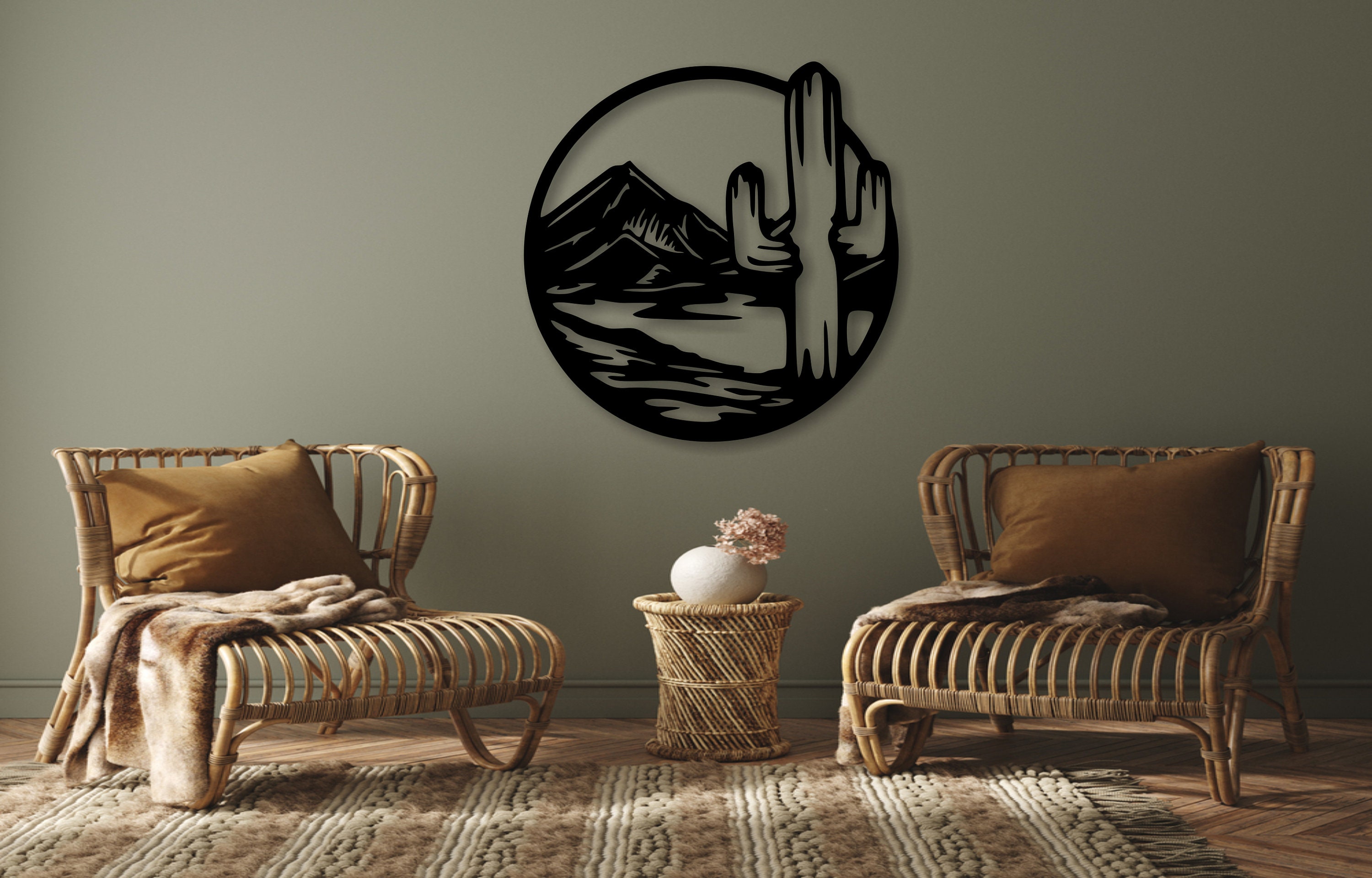 Cactus Wall Art Decor Laser Cut Dxf Glowforge Svg Xtool D1 CNC Router ...