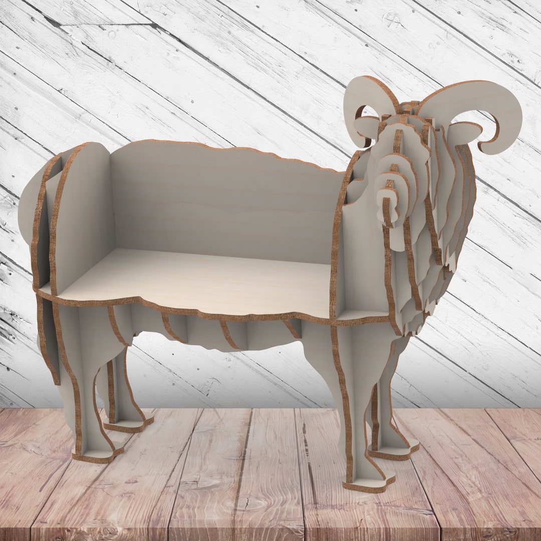 Ram Sheep Storage Shelf CNC Router Cutting Plan Template Instant ...