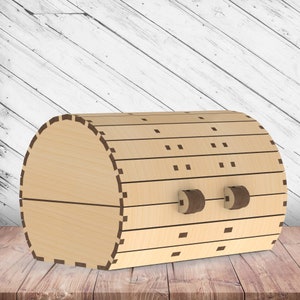 Decorative Little Barrel Box Laser Cut Dxf Glowforge Svg Xtool D1 File ...