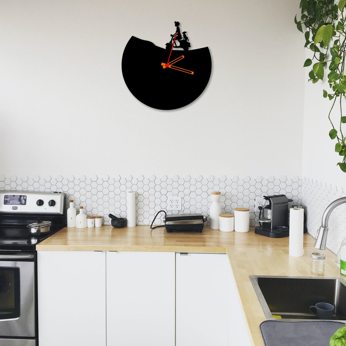 Wall Clock Scooter Laser Cut Dxf Glowforge Svg Template CNC - Etsy