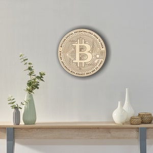 Bitcoin Engraving Laser Cut Dxf Glowforge Svg File CNC Cutting Router ...