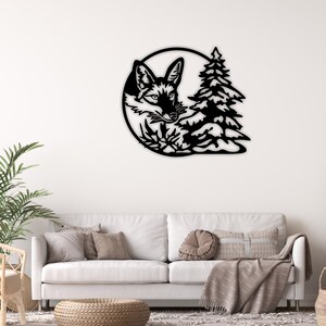 Fox Laser Cut Dxf Glowforge Svg Xtool D1 File Wall Art Decor Pattern ...
