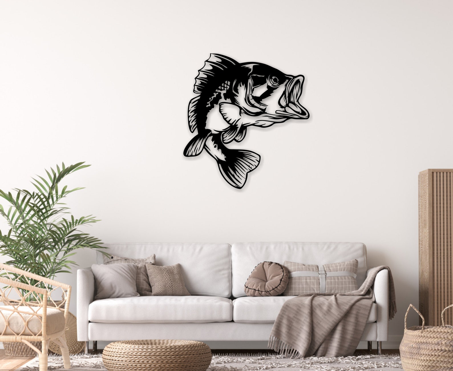 Fish Laser Cut Dxf Glowforge Svg Xtool D1 File Wall Art Decor Pattern ...