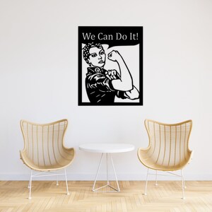 Retro Strong Women Laser Cut Glowforge Svg CNC Router Wall Art Decor ...