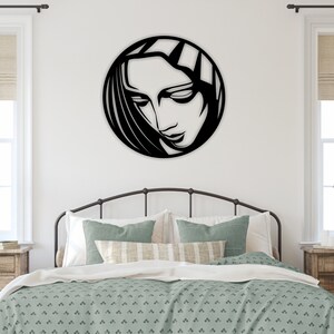 Virgin Mary Wall Art Decor Laser Cut Dxf Glowforge Svg Xtool CNC Router ...