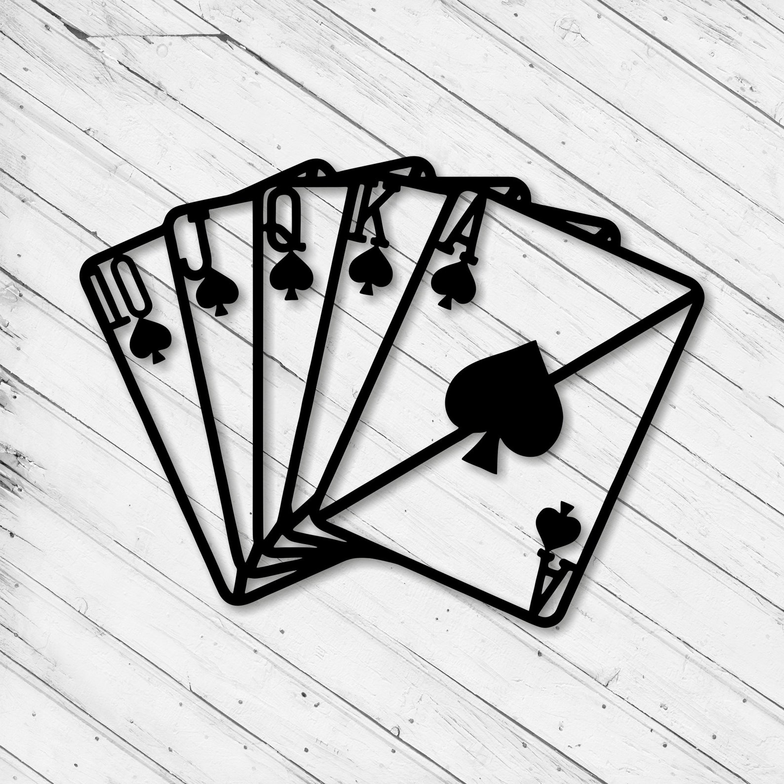 Playing Cards Wall Art Decor Laser Cut Dxf Glowforge Svg Xtool D1 CNC ...
