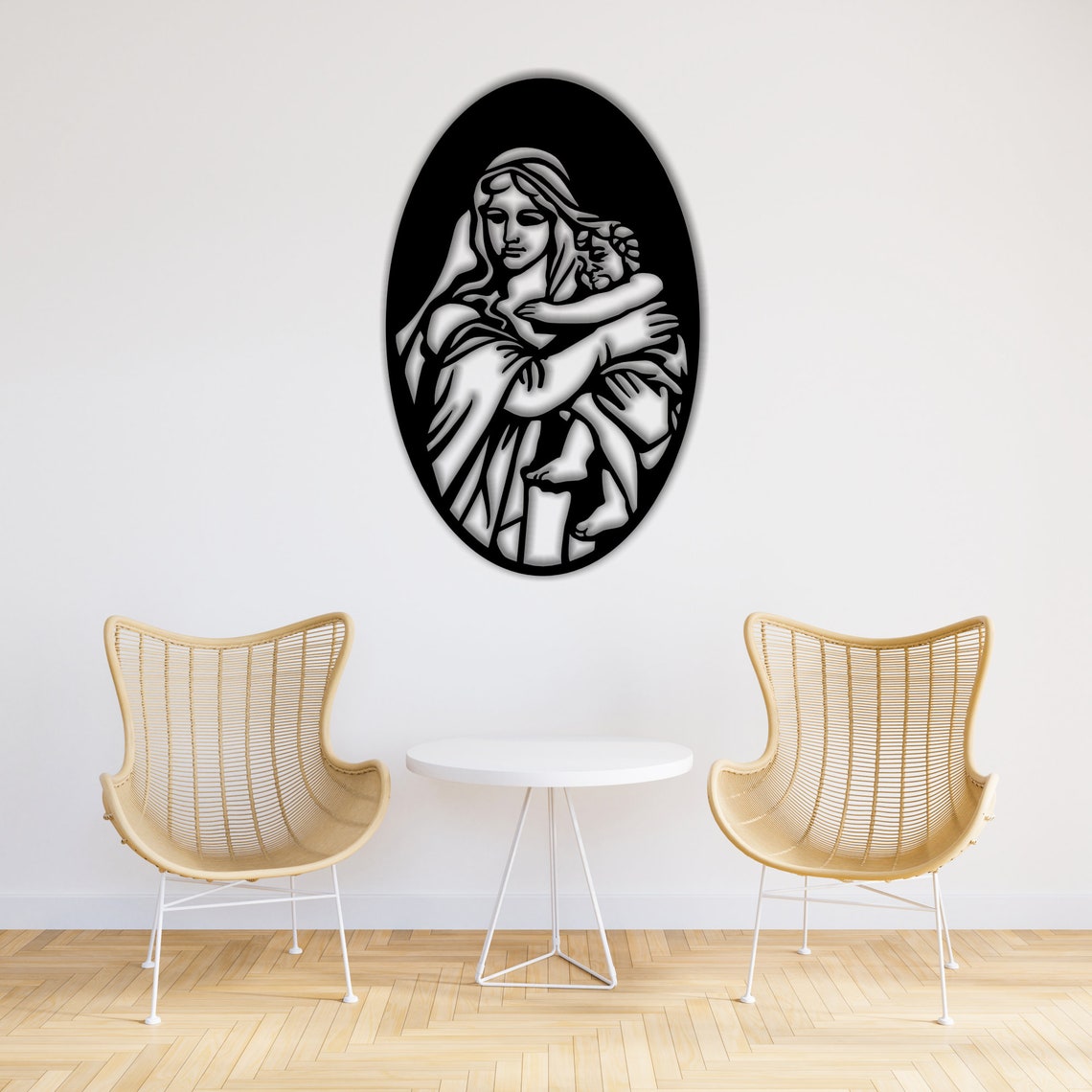 Virgin Mary Wall Art Decor Laser Cut Dxf Glowforge Svg Xtool - Etsy
