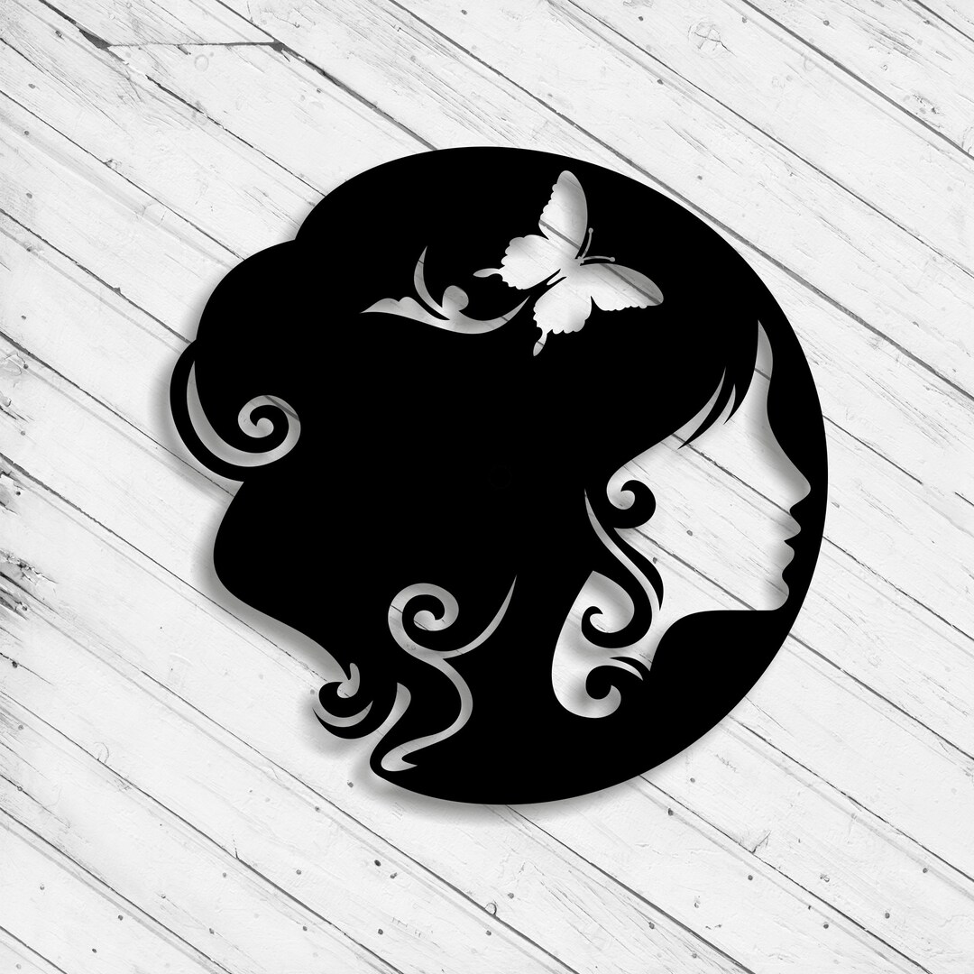 Girl Laser Cut Dxf Glowforge Svg File CNC Router Wall Decor Cricut ...