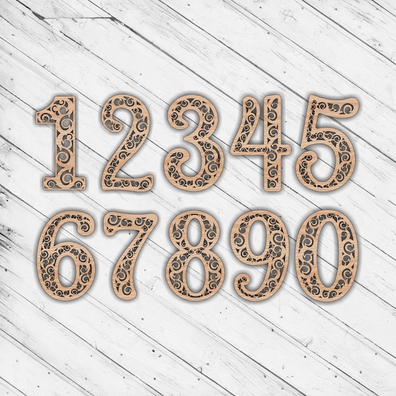 Number 0-9 Laser Cut Dxf Glowforge Svg File CNC Router Cutting - Etsy