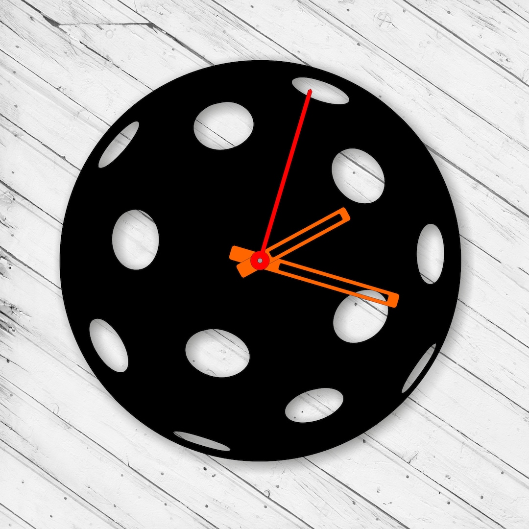 Wall Clock Pickleball Laser Cut Dxf Glowforge Svg Xtool D1 CNC Cutting ...