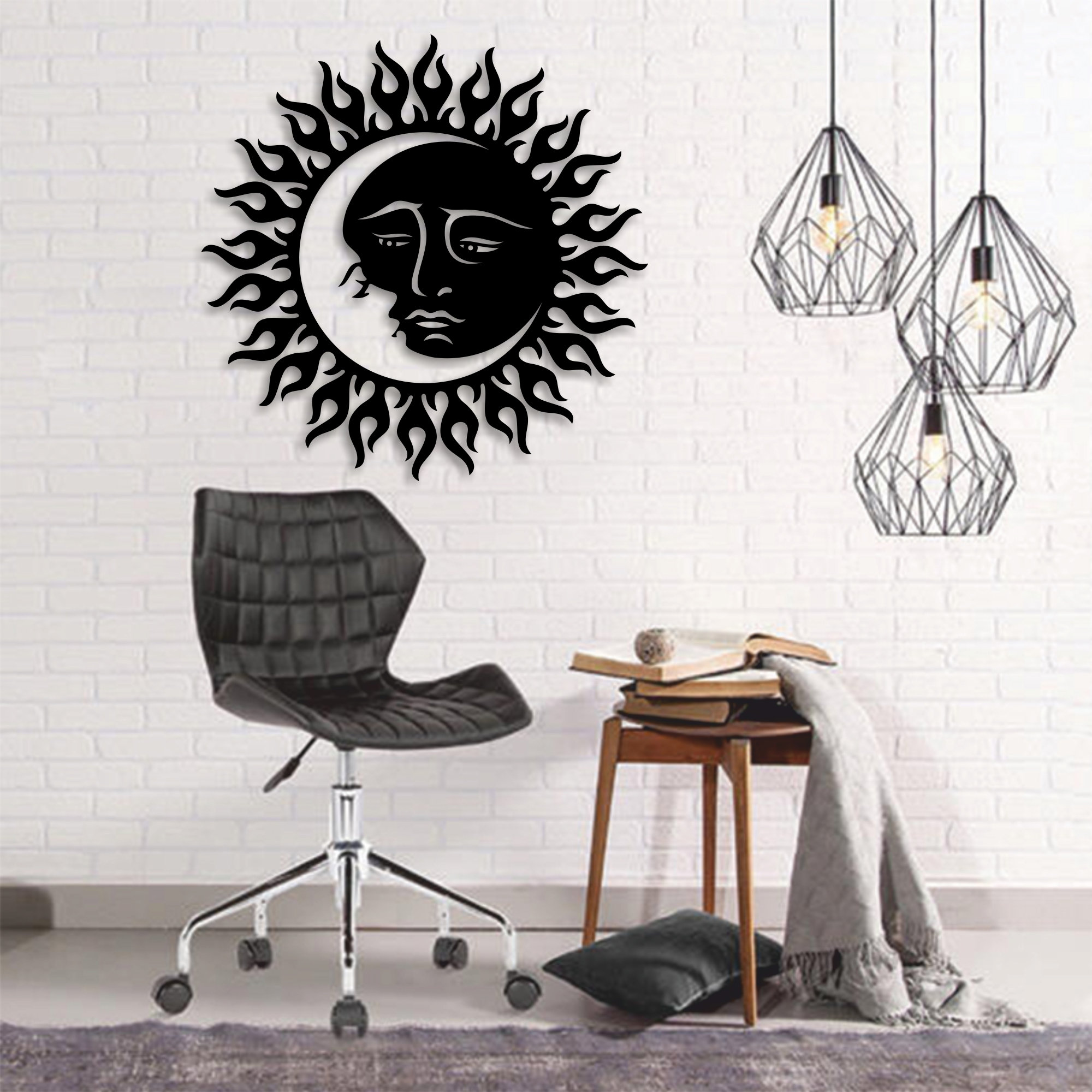 Moon and Sun Wall Art Decor Laser Cut Dxf Glowforge Svg Xtool D1 CNC ...